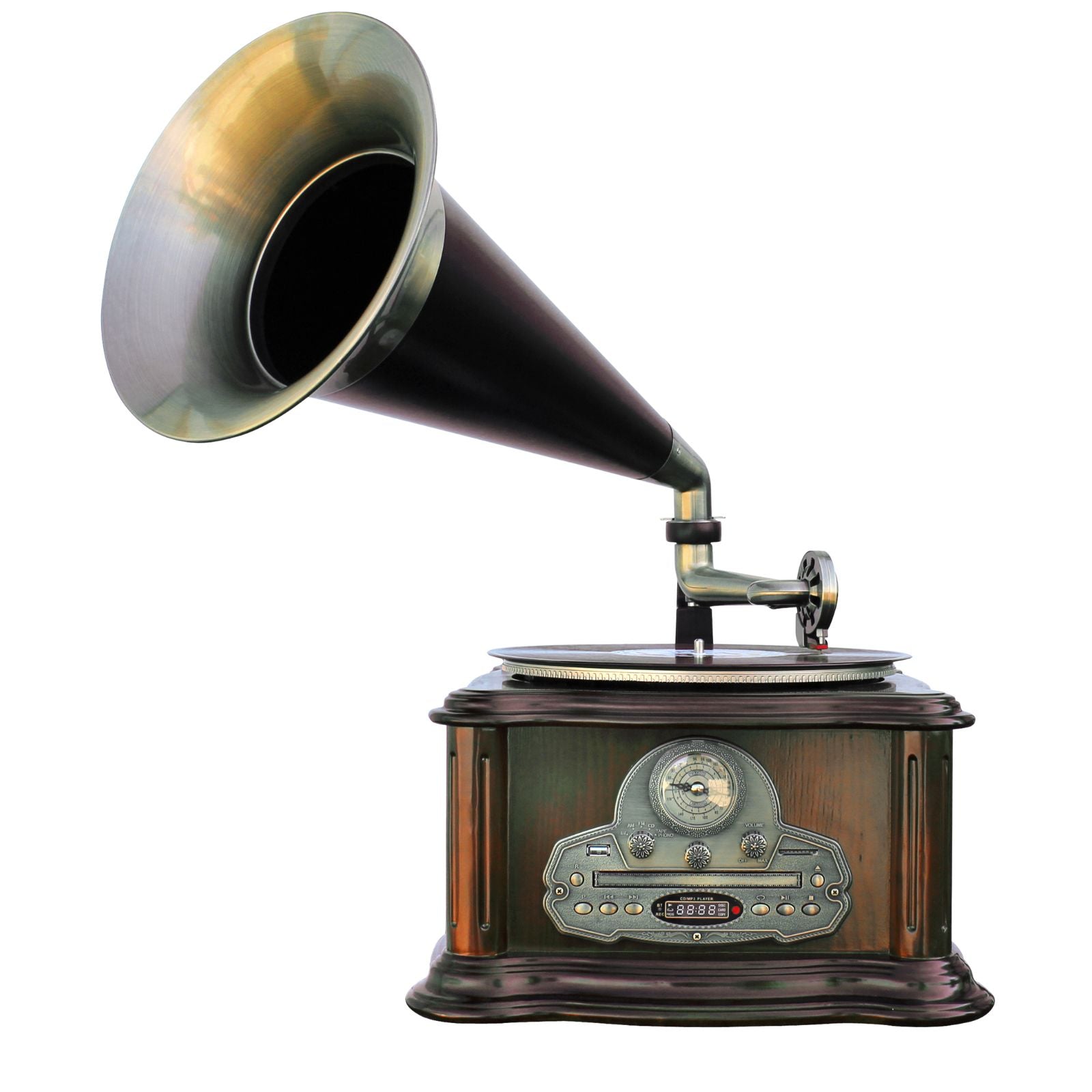 Soundmaster NR917 Retro Record Player Gramophone FM Radio CD Player ...